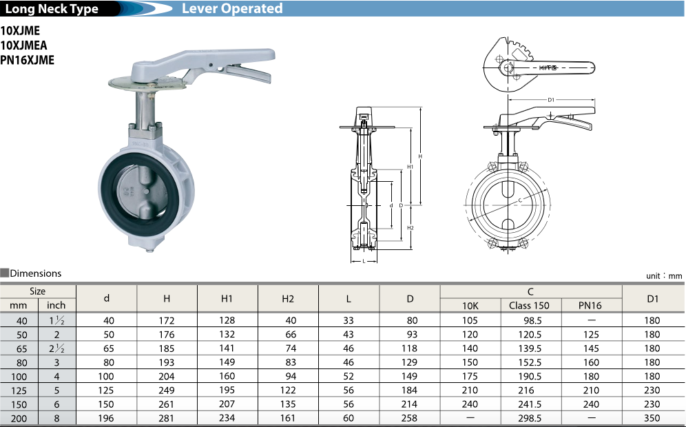 Kitz XJ Series 10XJMEA Butterfly Valve - Tyval Industrial Supply ...