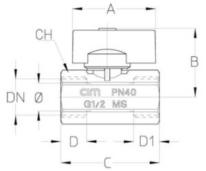 Cim 011 Heavy Mini Ball Valve – Male / Female With Butterfly Handle ...