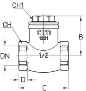 Cim 80 Brass Swing Check Valve – Metal To Metal Seating – TYVAL Industrial Supply Corporation