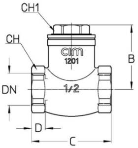 Cim 80A Brass Swing Check Valve – TYVAL Industrial Supply Corporation